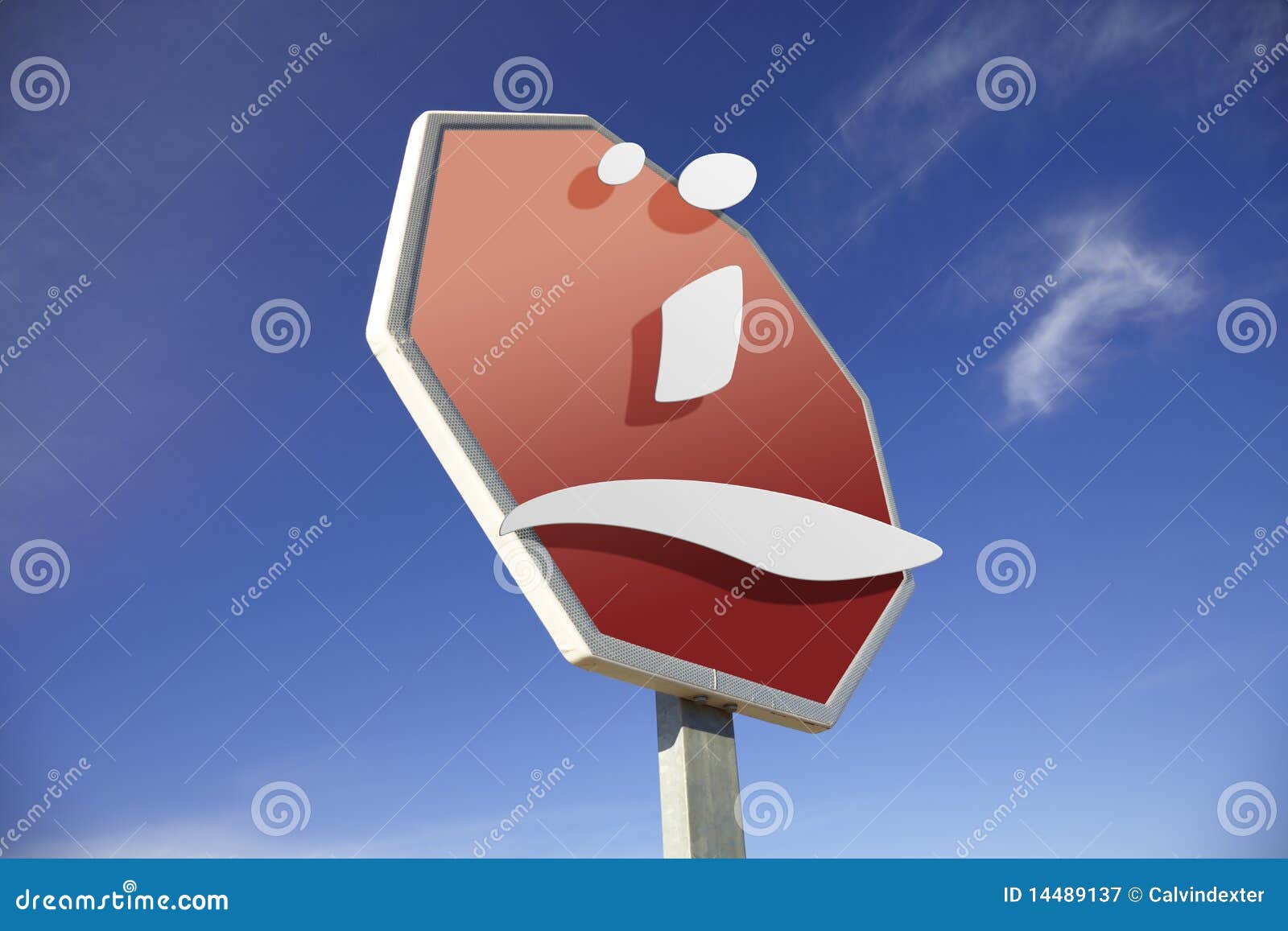 Sad Face Road Sign Stock Image | CartoonDealer.com #14489137