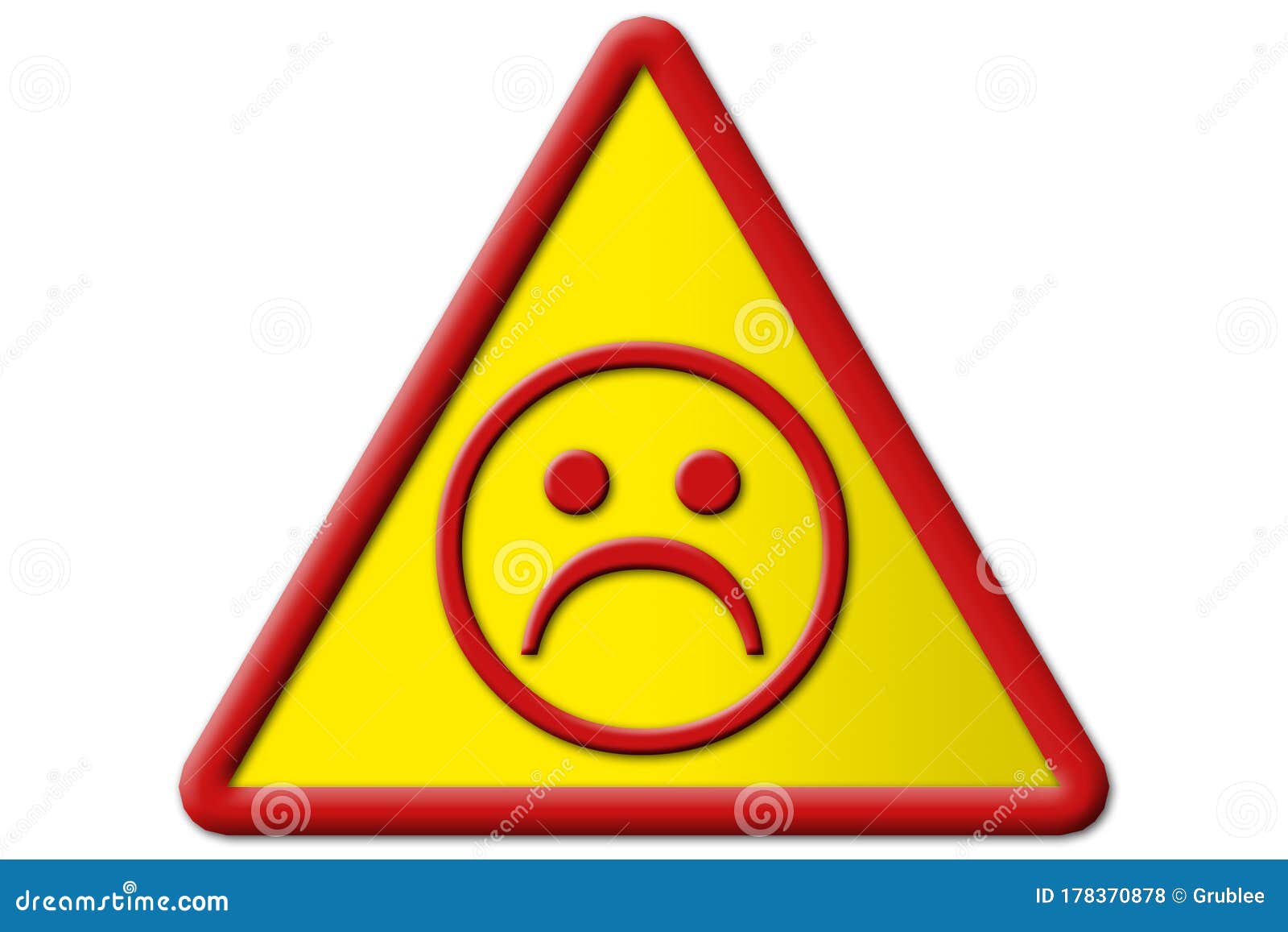 Sad face road sign stock illustration. Illustration of pitty - 178370878