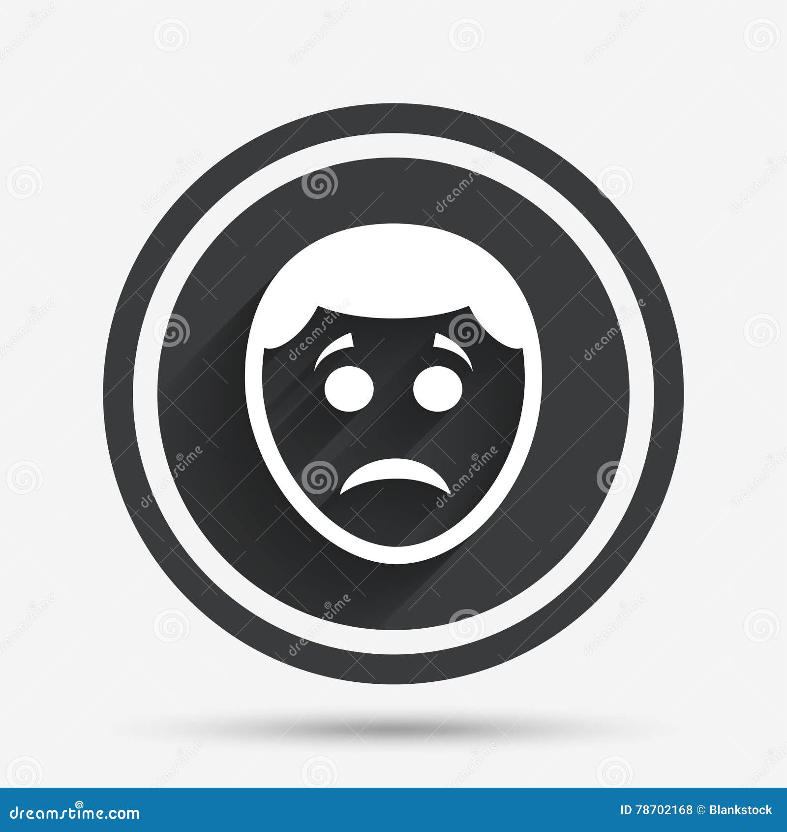 Sad Face Sign Icon. Sadness Symbol. Stock Vector - Illustration of ...