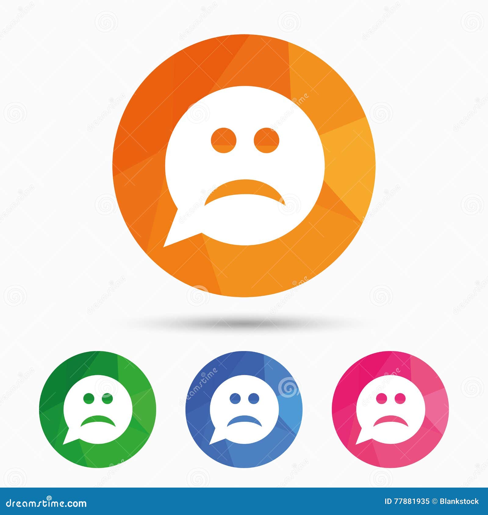 Sad Face Sign Icon. Sadness Symbol. Stock Vector - Illustration of ...