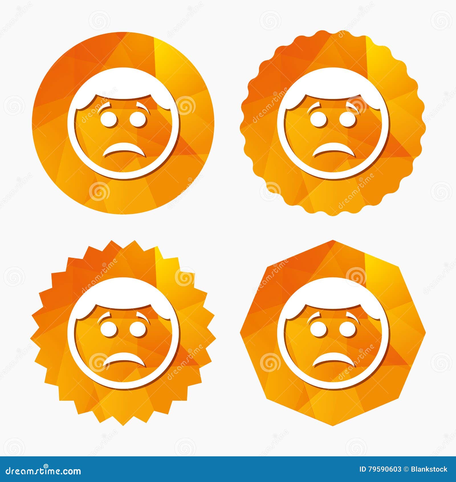 Sad Face Sign Icon. Sadness Symbol. Stock Vector - Illustration of ...
