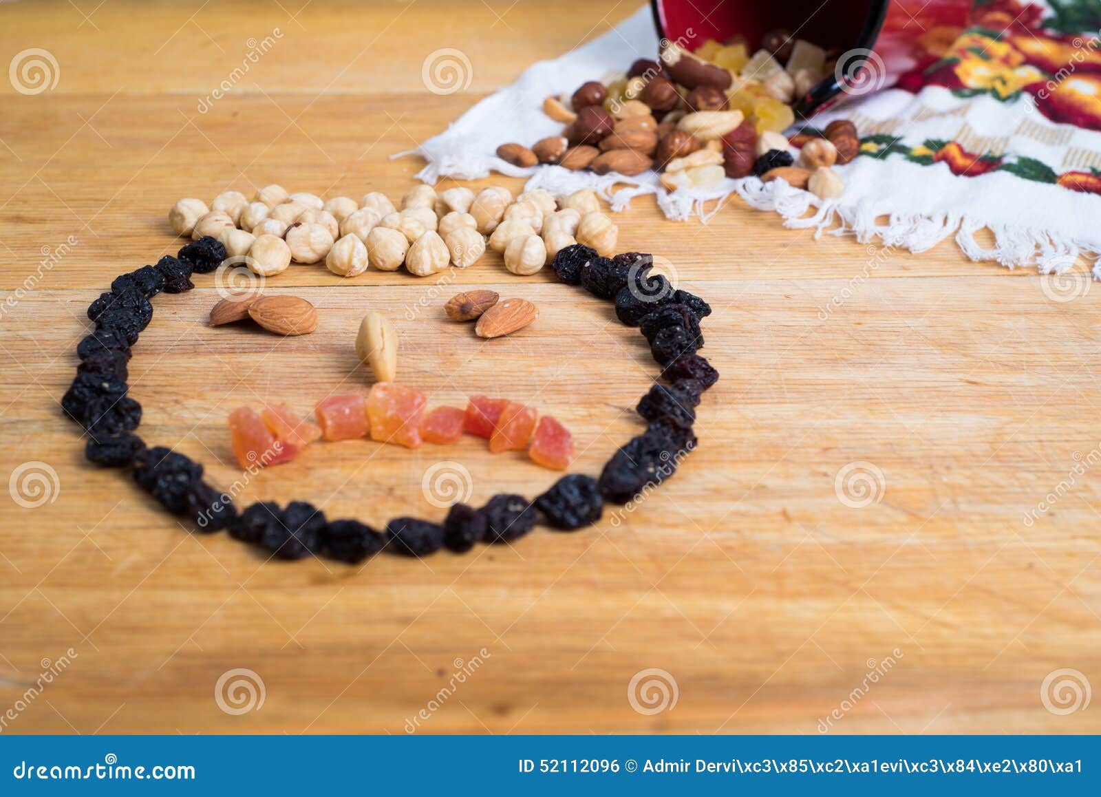 Sad face stock photo. Image of hazelnuts, alomonds, table - 52112096