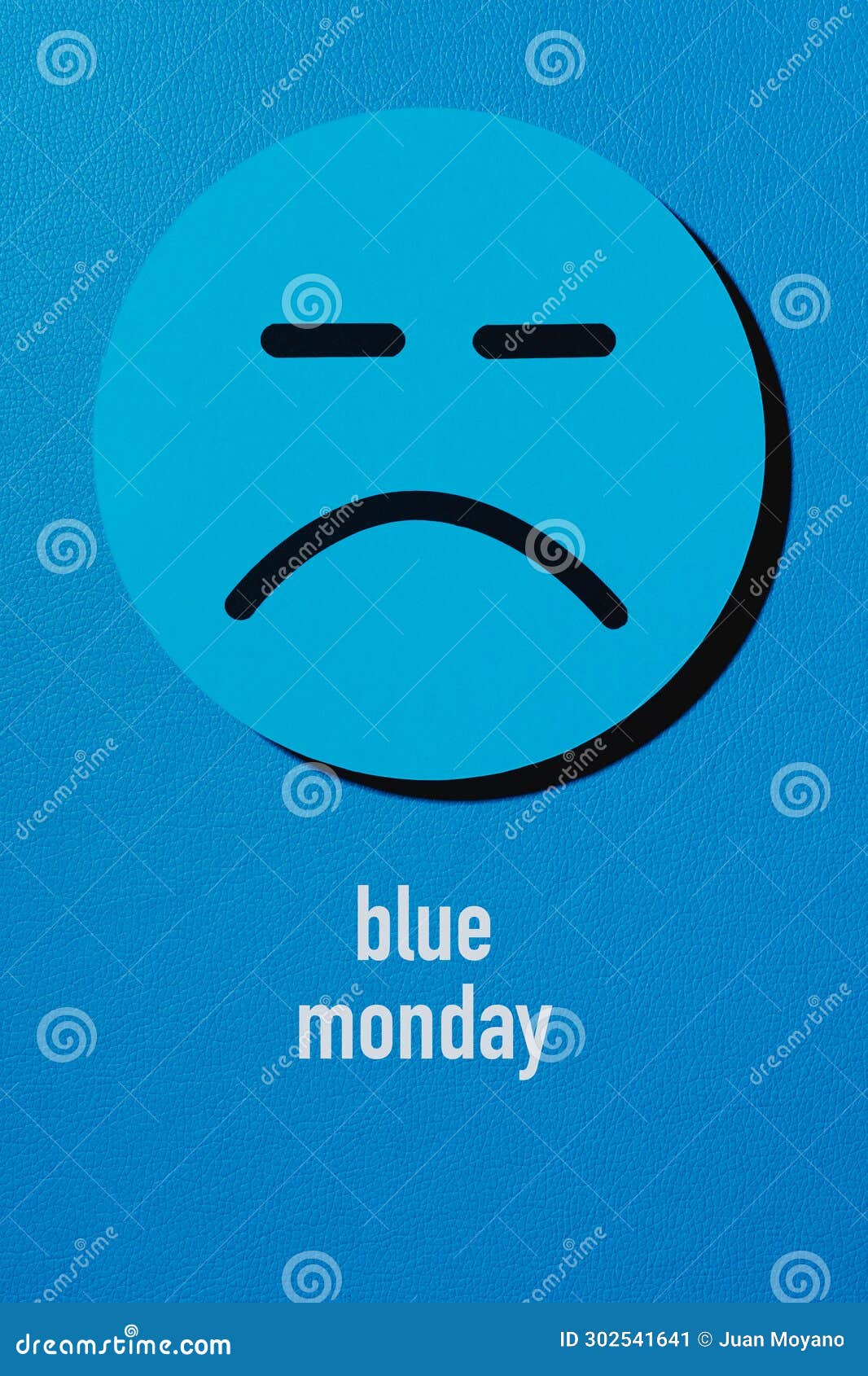 Sad Face and the Text Blue Monday Stock Image - Image of shaped ...