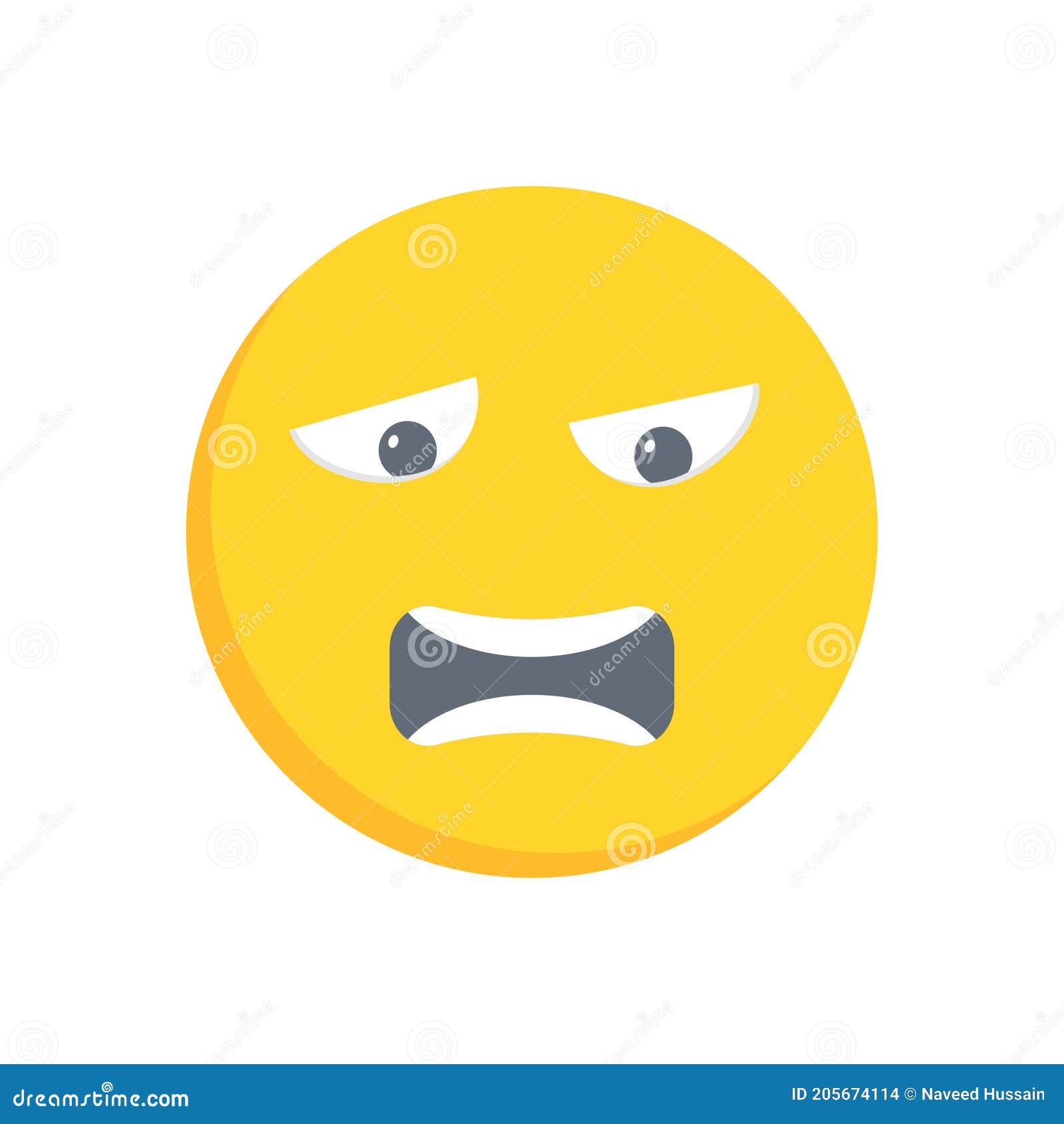 Sad Face Vector Flat Colour Icon Stock Vector - Illustration of design ...