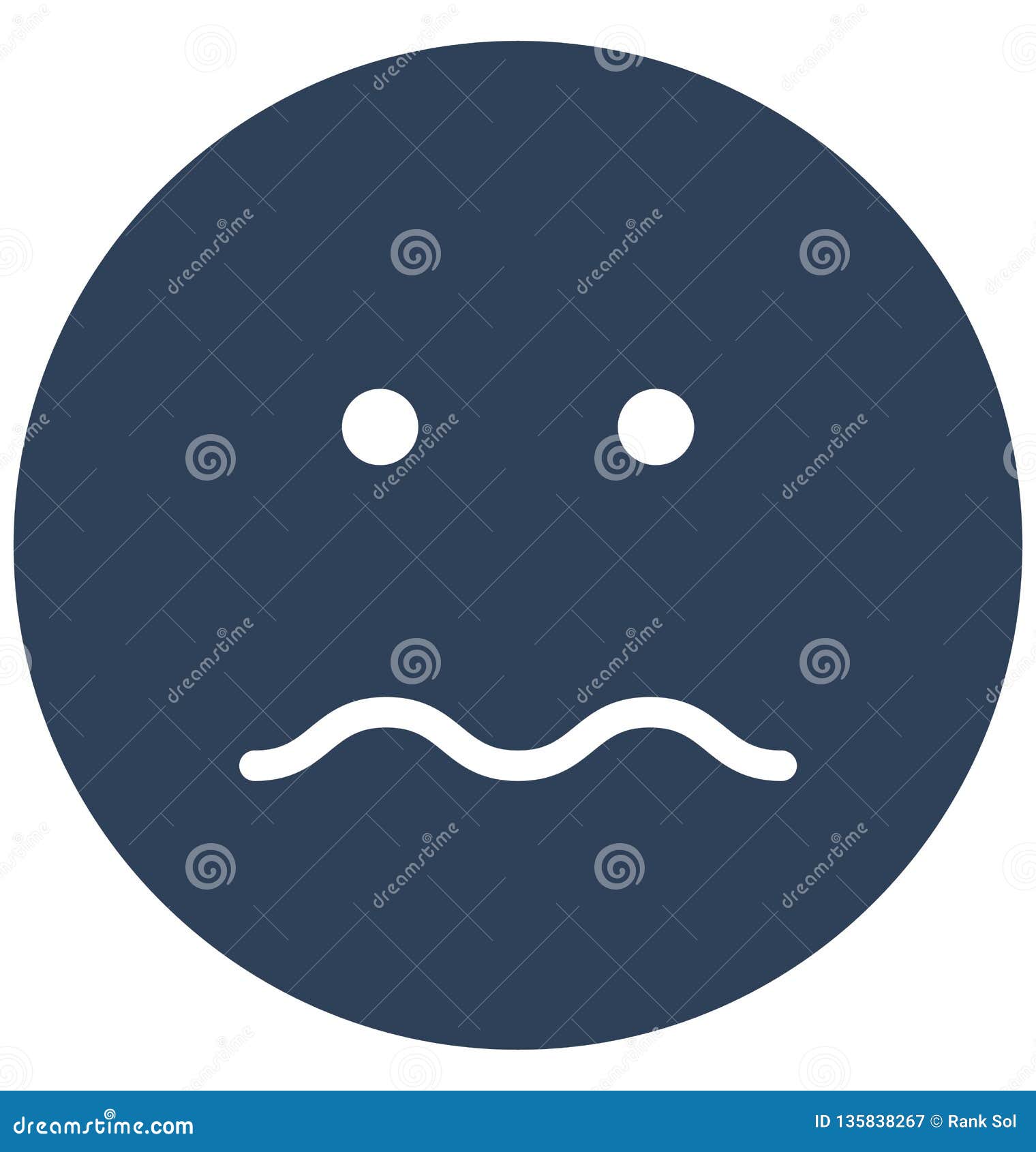 Sad, Sad Face Vector Isolated Icon Which Can Easily Modify or Edit ...
