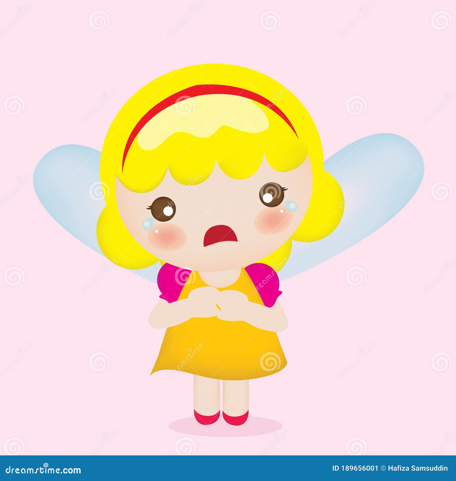 Sad Fairy. Vector Illustration Decorative Design Stock Vector ...