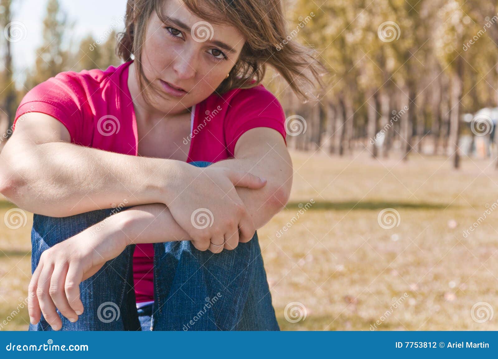 Sad fall stock photo. Image of depression, autumn, face - 7753812