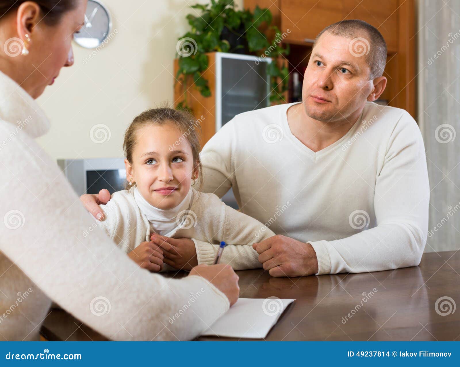 Sad Family Having Financial Problems Stock Photo - Image of economy ...