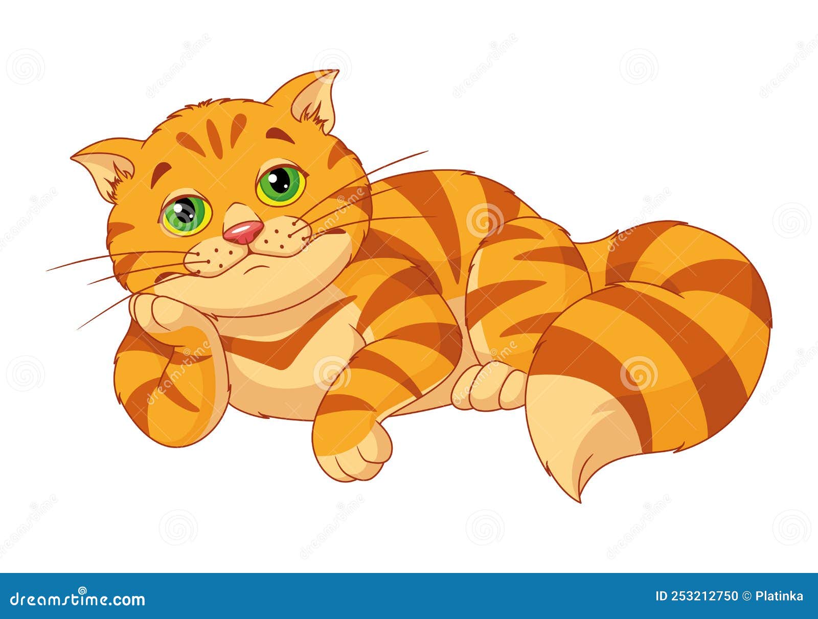 Sad Fat Cat Cartoon Illustration Stock Vector - Illustration of cartoon ...