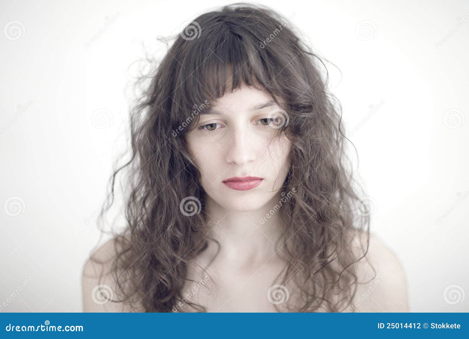Sad female stock photo. Image of stress, caucasian, beautiful - 25014412