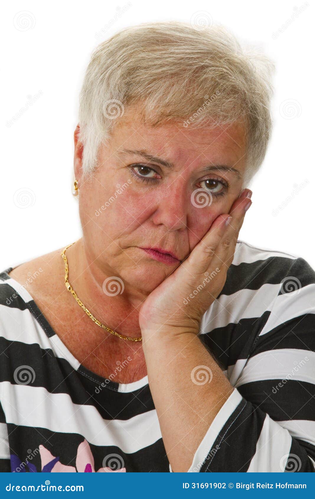 Sad female senior stock photo. Image of grief, worried - 31691902