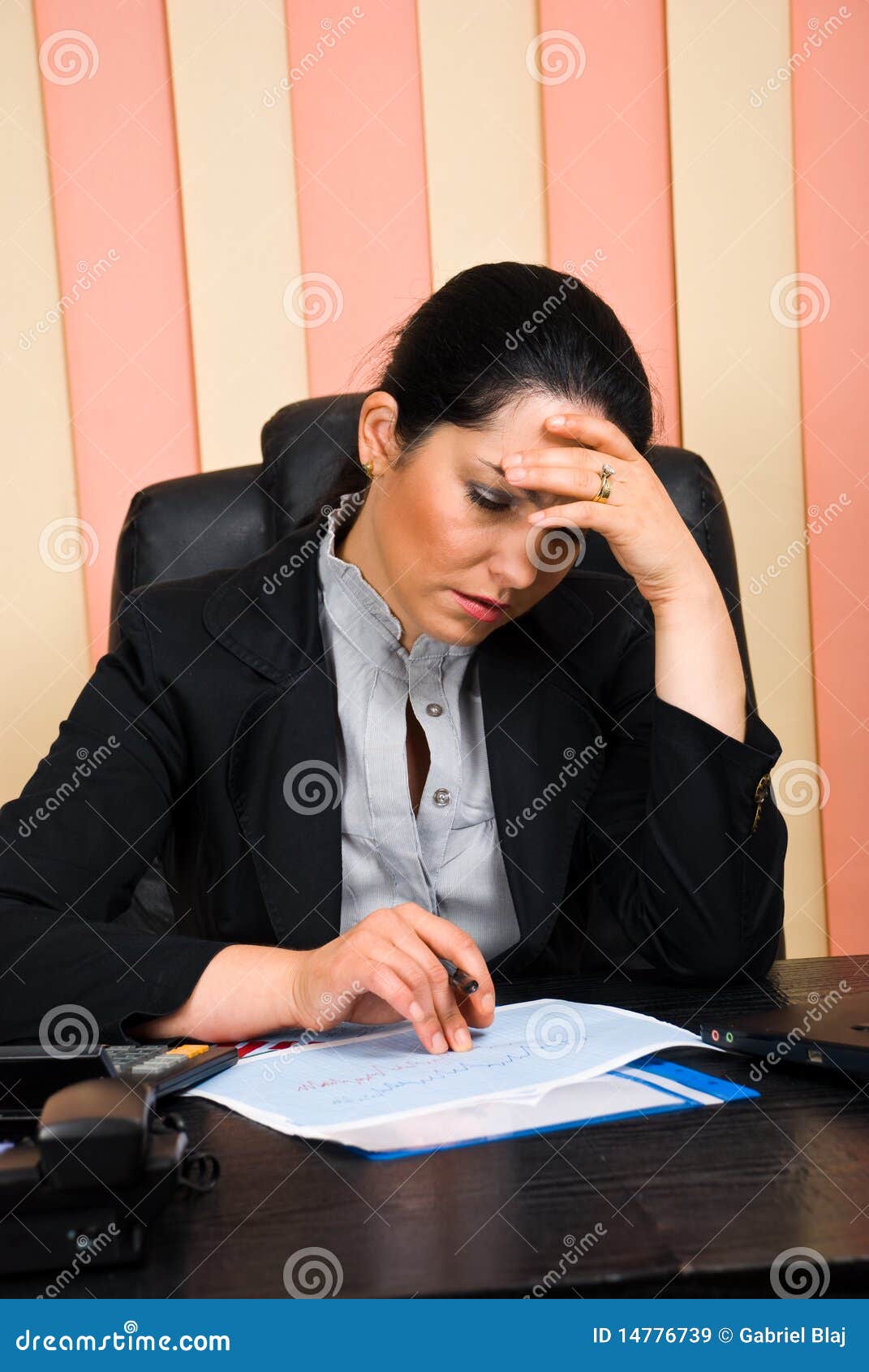 Sad Financial Consultant with Problems Stock Image - Image of financial ...