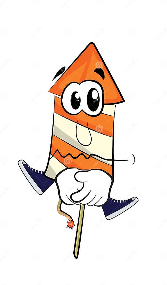Sad fireworks cartoon stock illustration. Illustration of fireworks ...