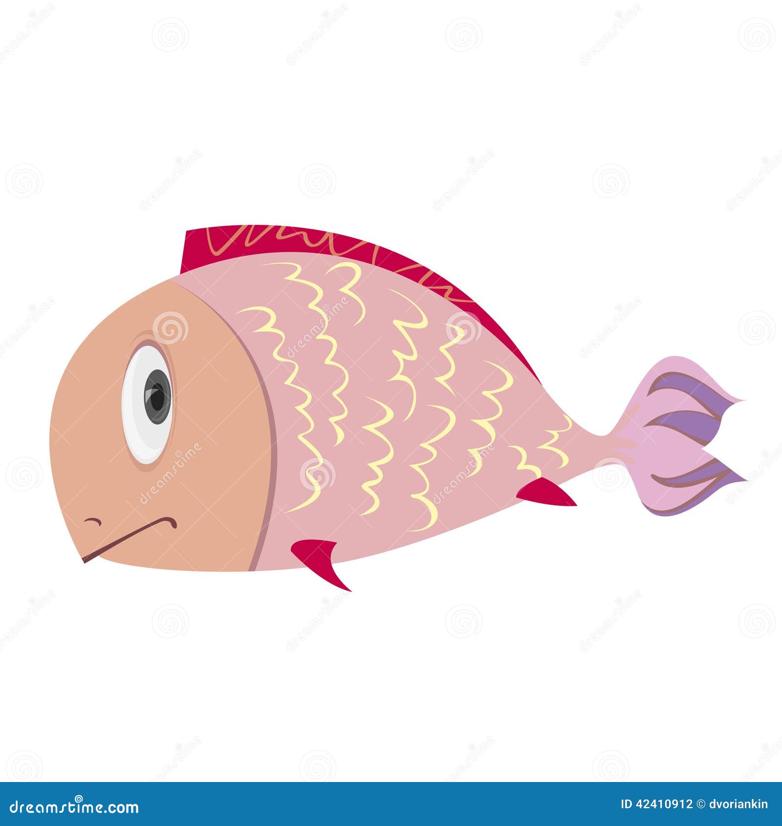 Sad fish stock vector. Image of nature, despair, concepts - 42410912