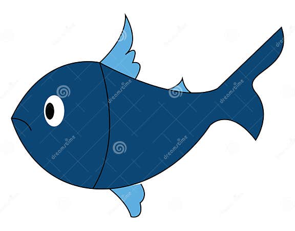 Sad Fish Illustration Vector Stock Vector - Illustration of aquatic ...