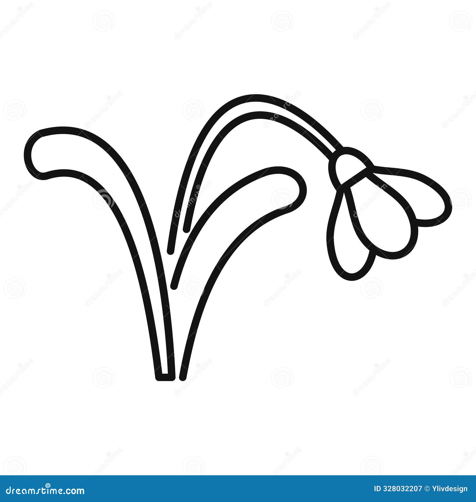 Sad Flower Drooping with Stem Curving Down Icon Stock Vector ...