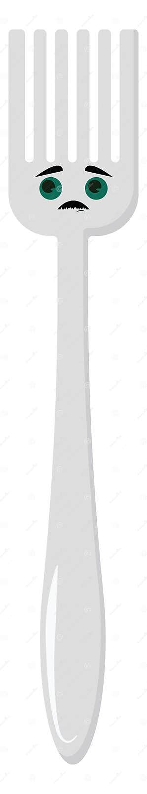 Sad Fork, Illustration, Vector Stock Vector - Illustration of tool ...