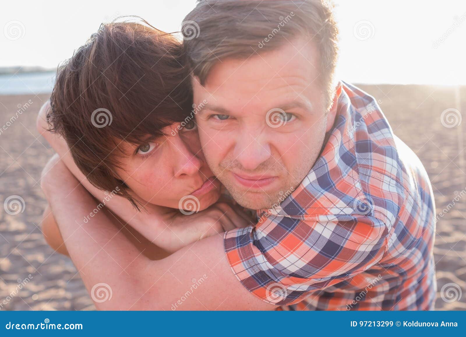 Sad Funny Couple Beach Stock Photos - Free & Royalty-Free Stock Photos ...