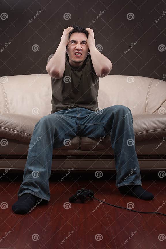 Sad gamer stock photo. Image of cool, male, adult, holding - 23719380