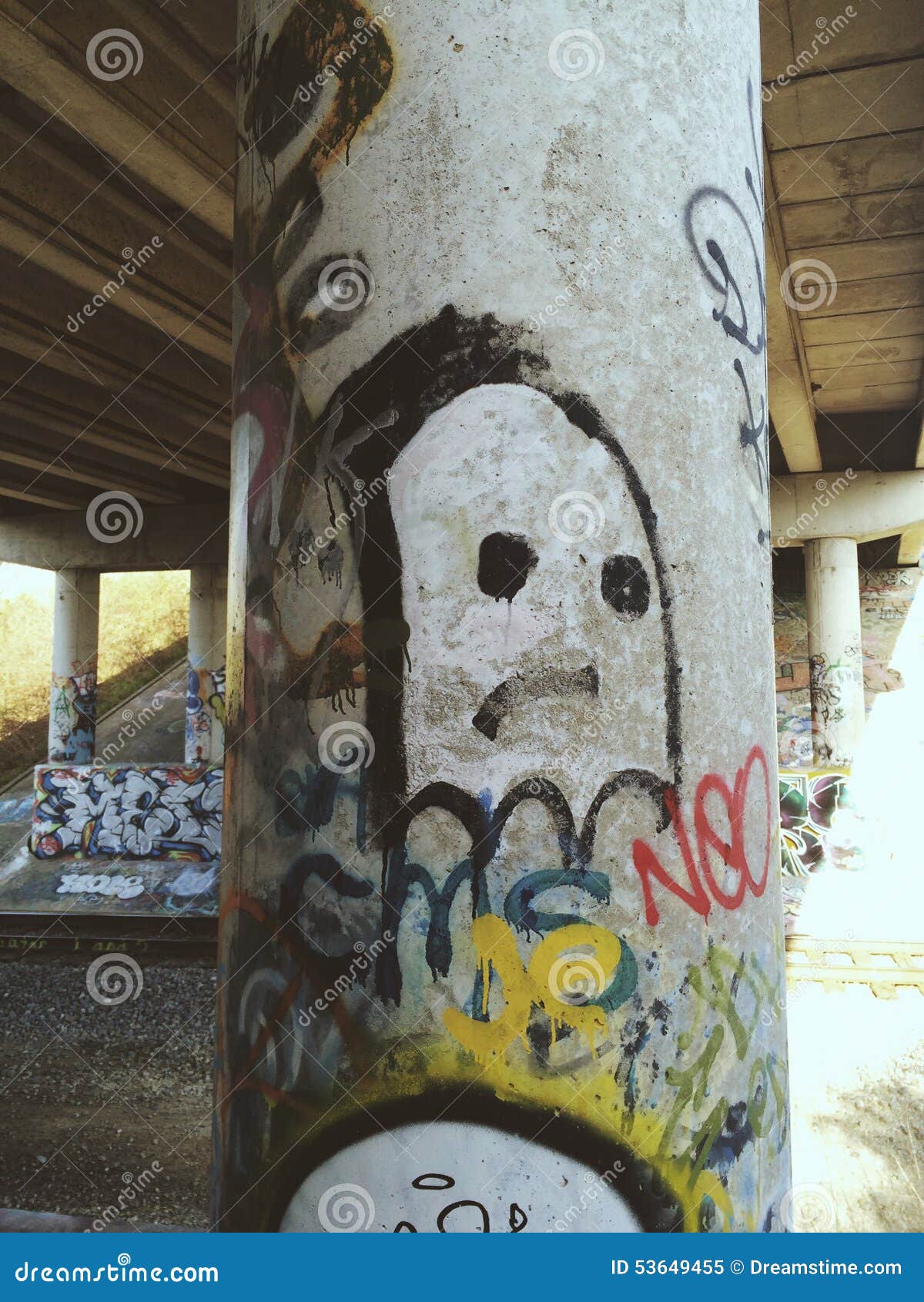 Sad Ghost stock image. Image of ghost, pillar, expression - 53649455