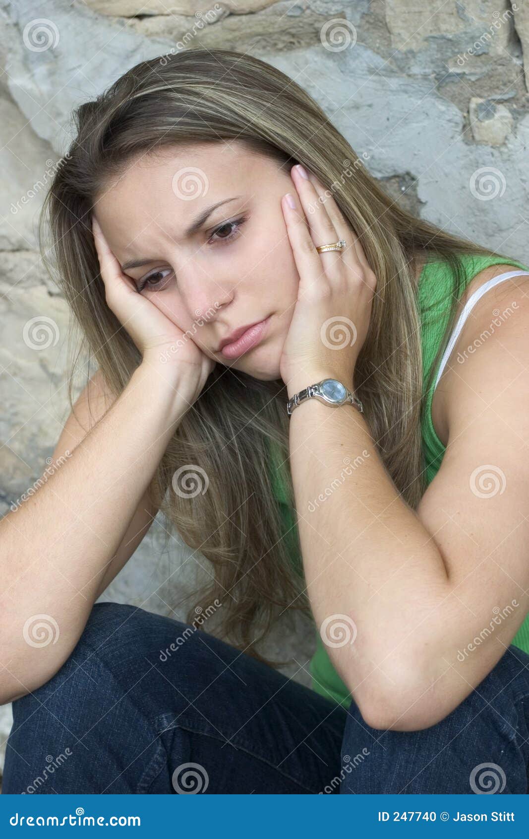 Sad Girl stock photo. Image of hands, alone, teens, teenagers - 247740