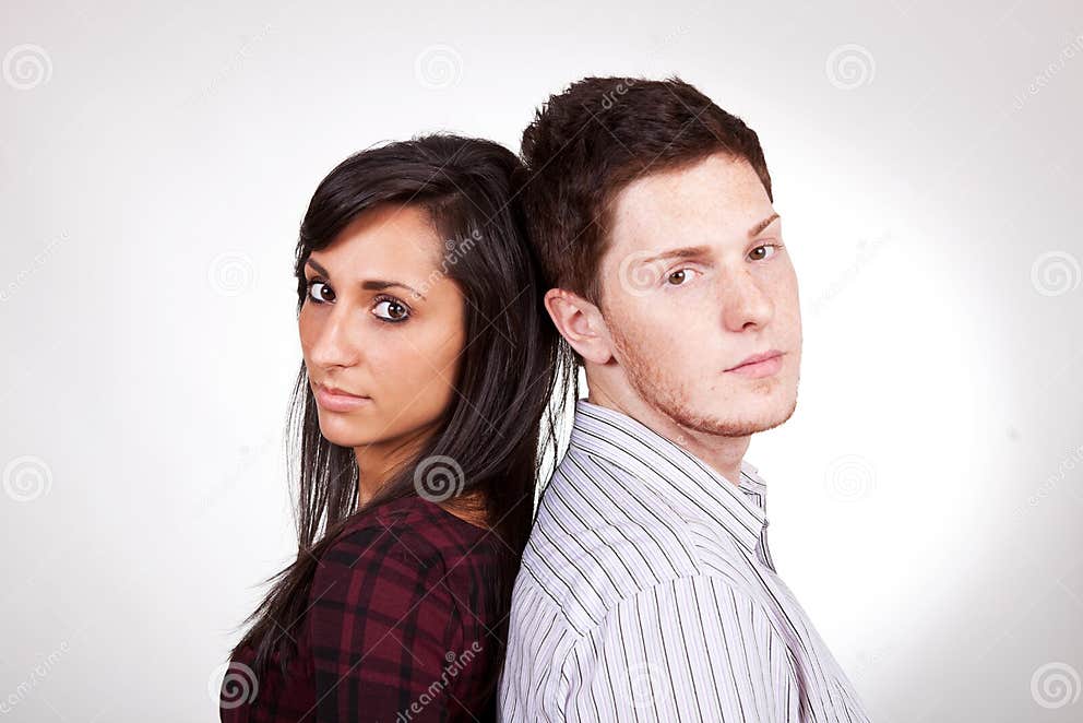 Sad Girl and Boy after an Argument Stock Photo - Image of offended ...