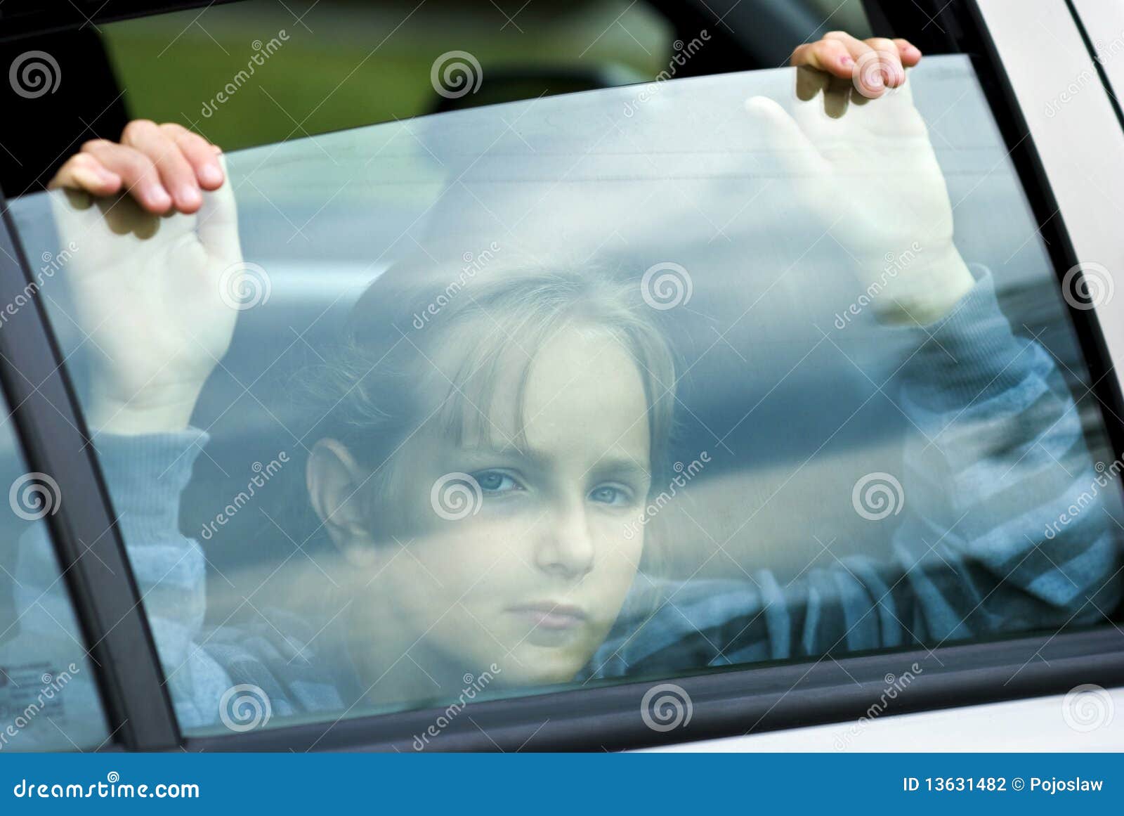 Sad girl in car stock photo. Image of loneliness, leaving - 13631482