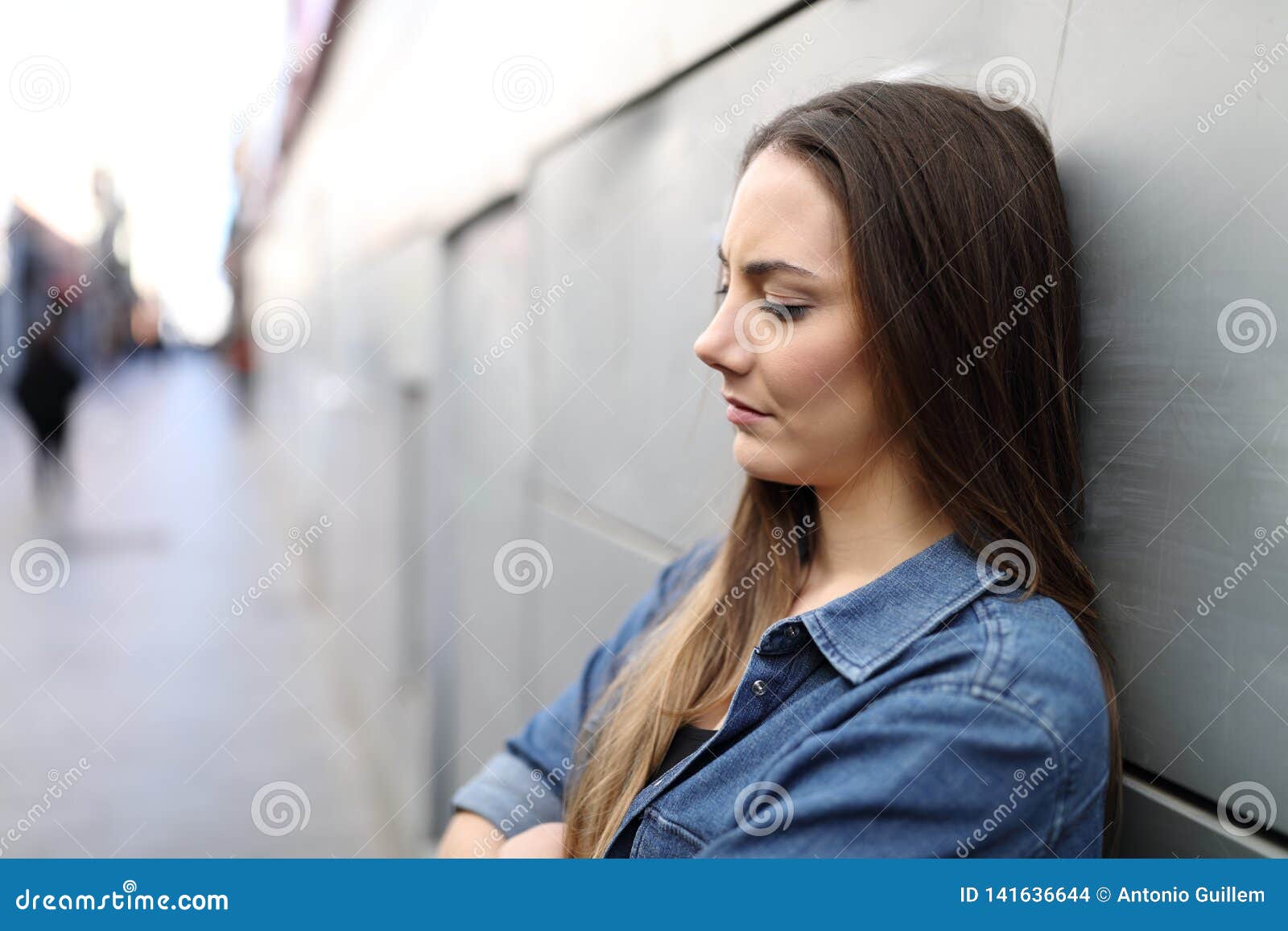 Sad Girl Complaining Alone in the Street Stock Photo - Image of ... Sad Girl Complaining Alone in the Street Stock Photo - Image of ...