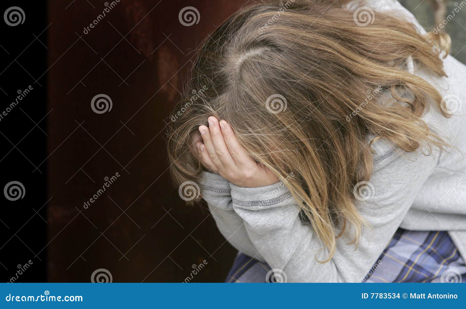 Sad girl depressed stock photo. Image of caucasian, portrait - 7783534