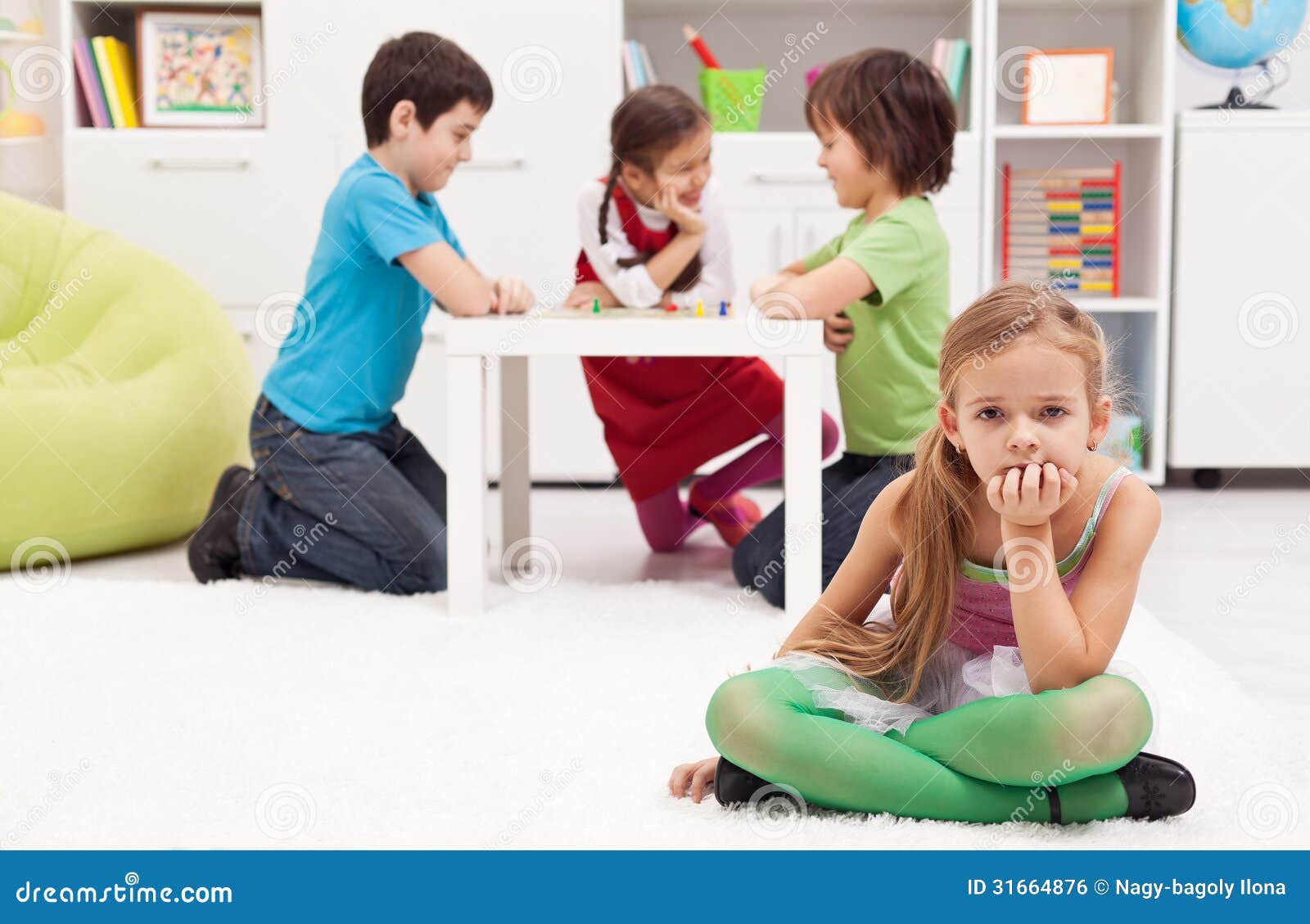 Group Of Sad Children