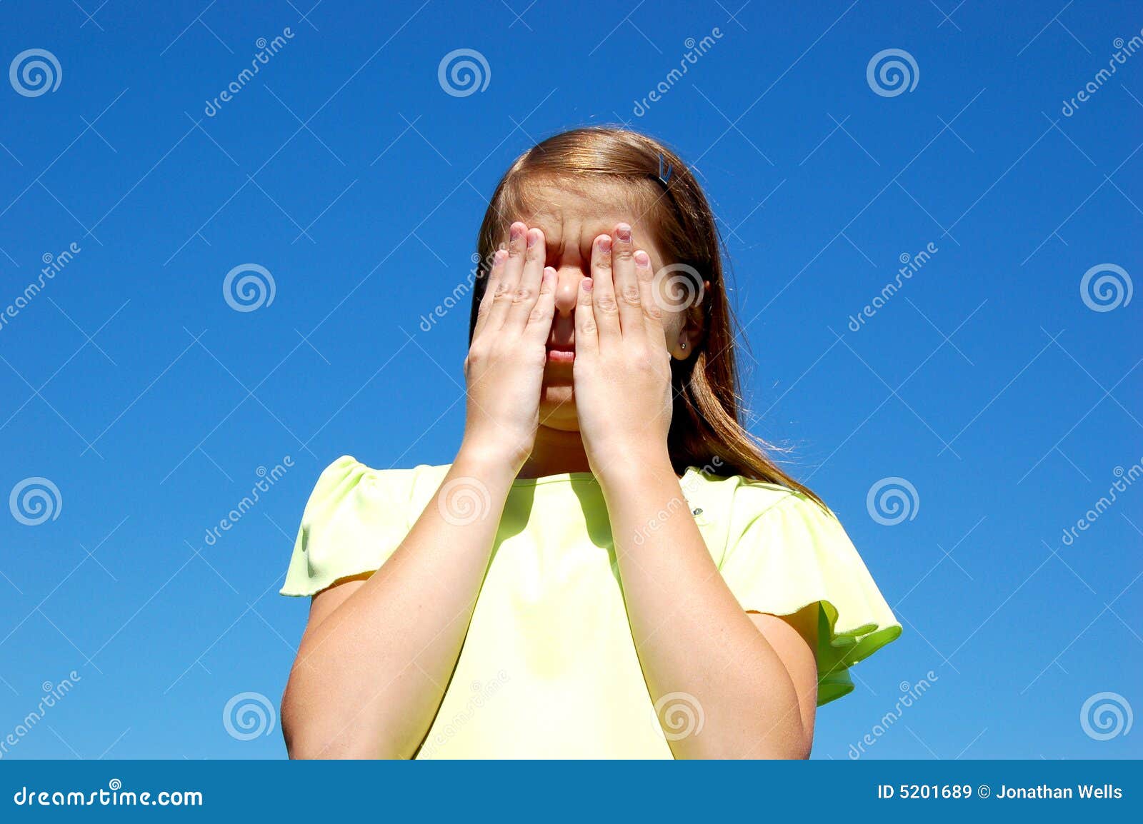 Sad Girl Hiding Face stock image. Image of hidden, tears - 5201689