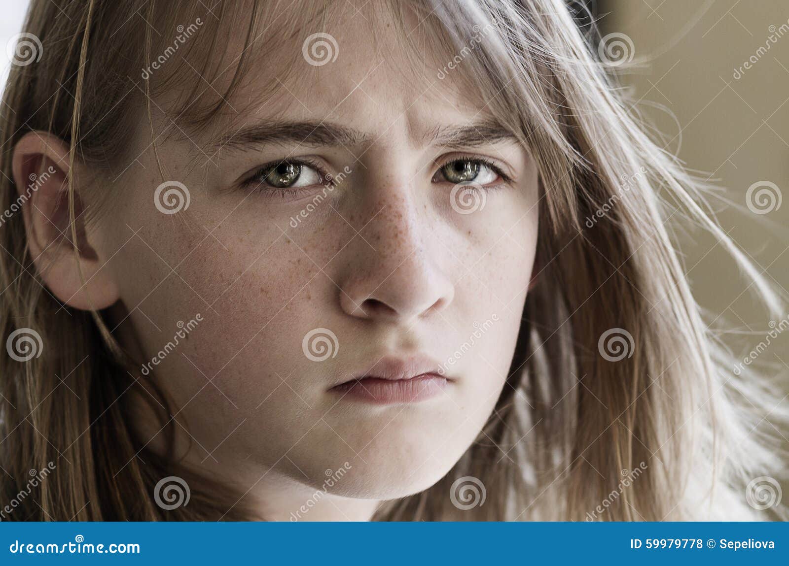 Sad girl stock photo. Image of child, mood, eyes, female - 59979778