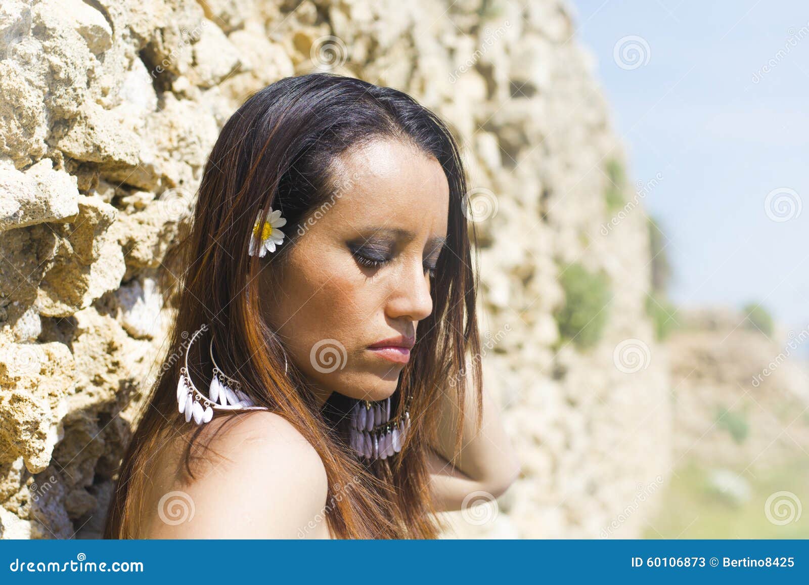 Sad girl at sea stock image. Image of sadness, girl, love - 60106873