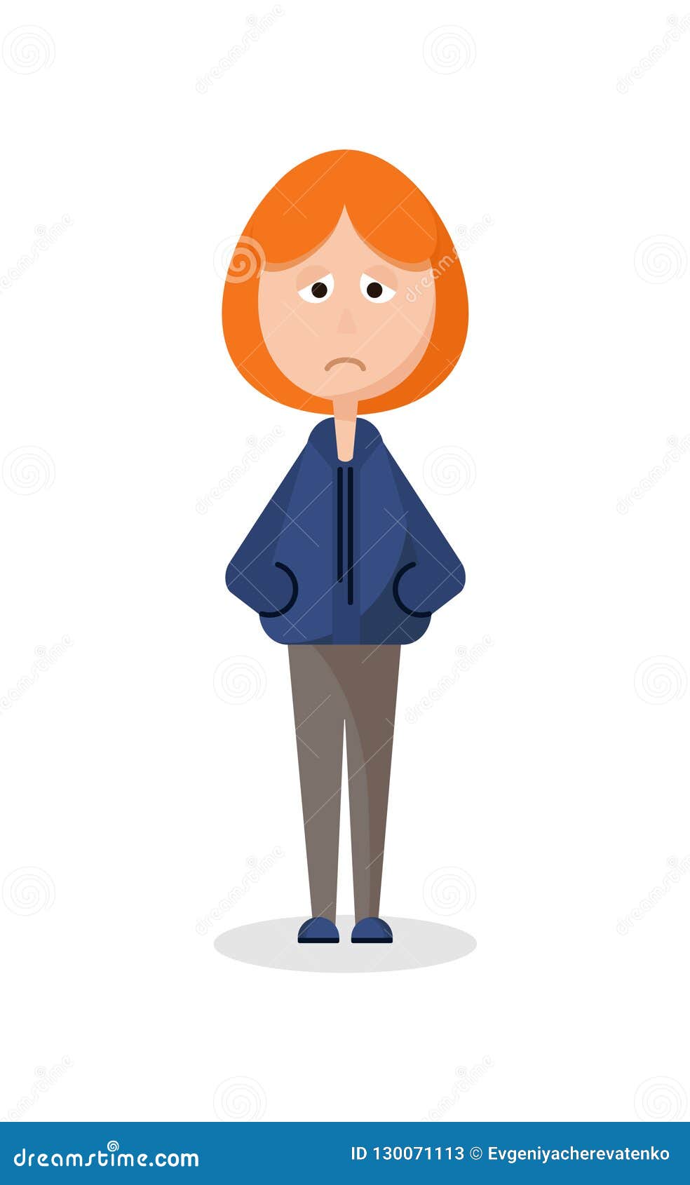 Child Standing Alone Clipart