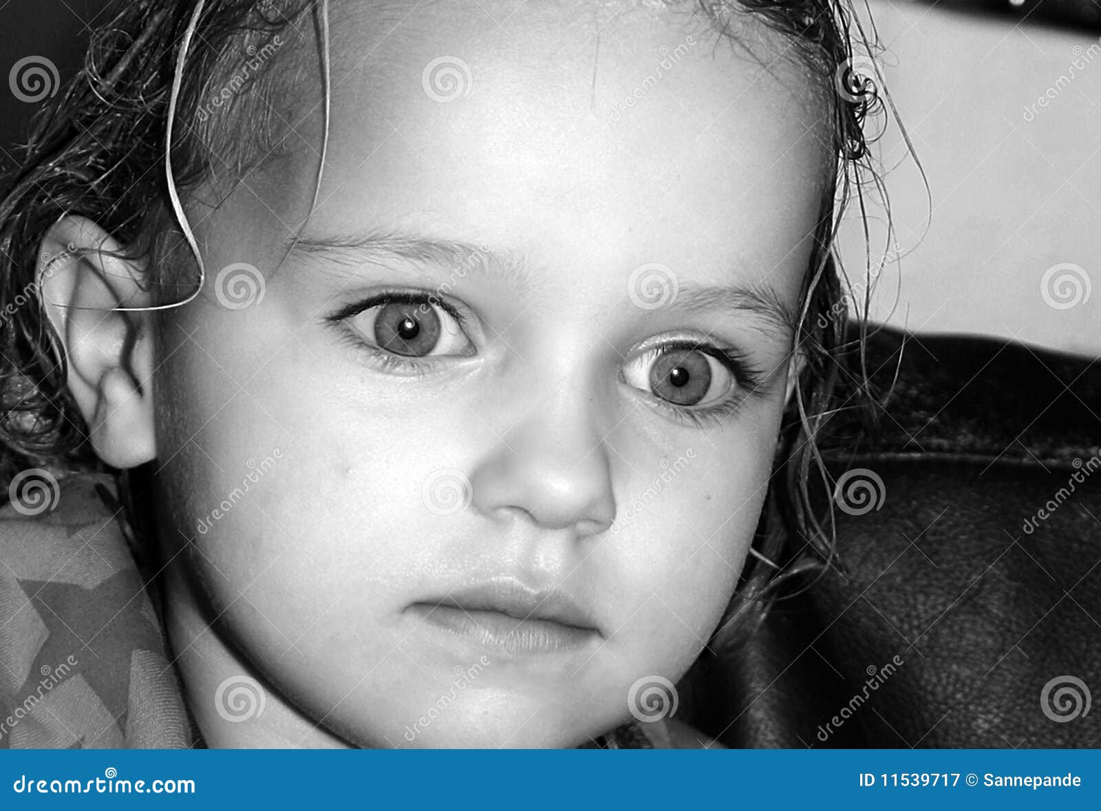 Sad girl whit large eyes stock image. Image of beauty - 11539717