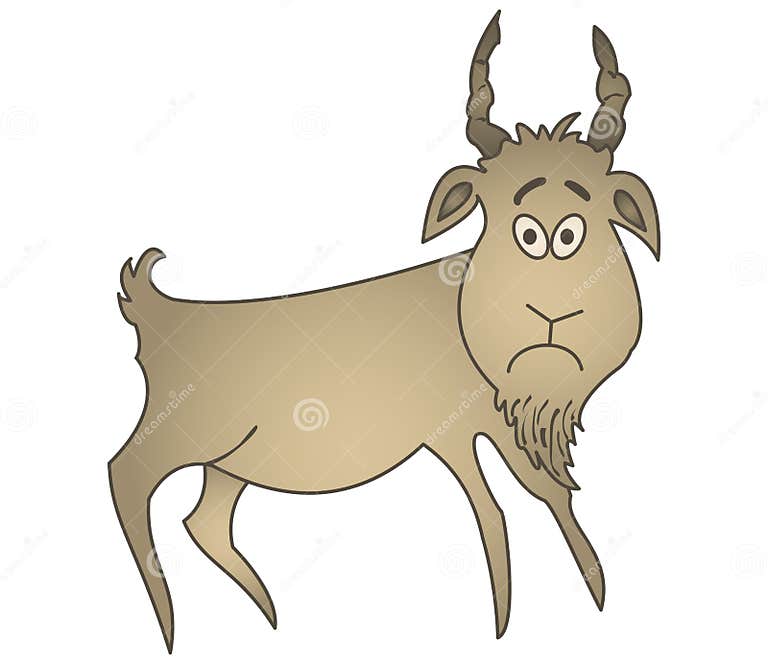 Sad goat stock vector. Illustration of muzzle, brute - 14949990
