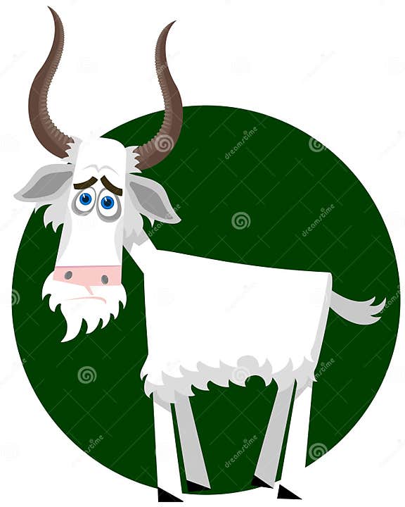 Sad goat stock vector. Illustration of white, painting - 15545626