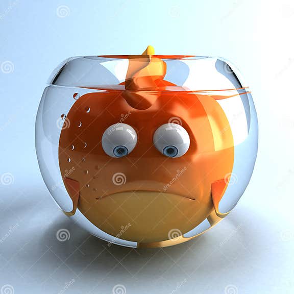 Sad goldfish stock illustration. Illustration of fish - 11660474