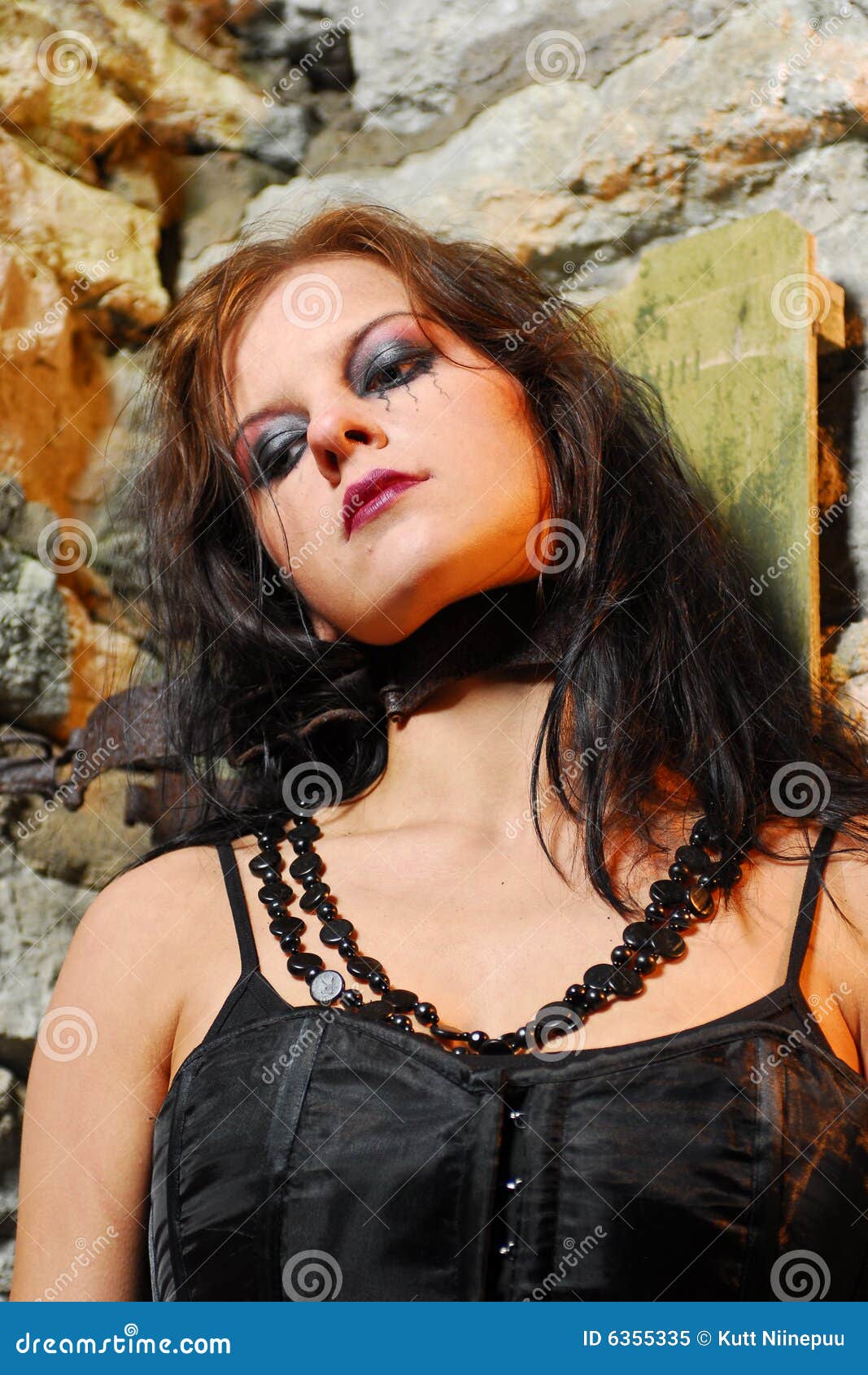 Sad Goth Girl stock image. Image of looking, face, female - 6355335