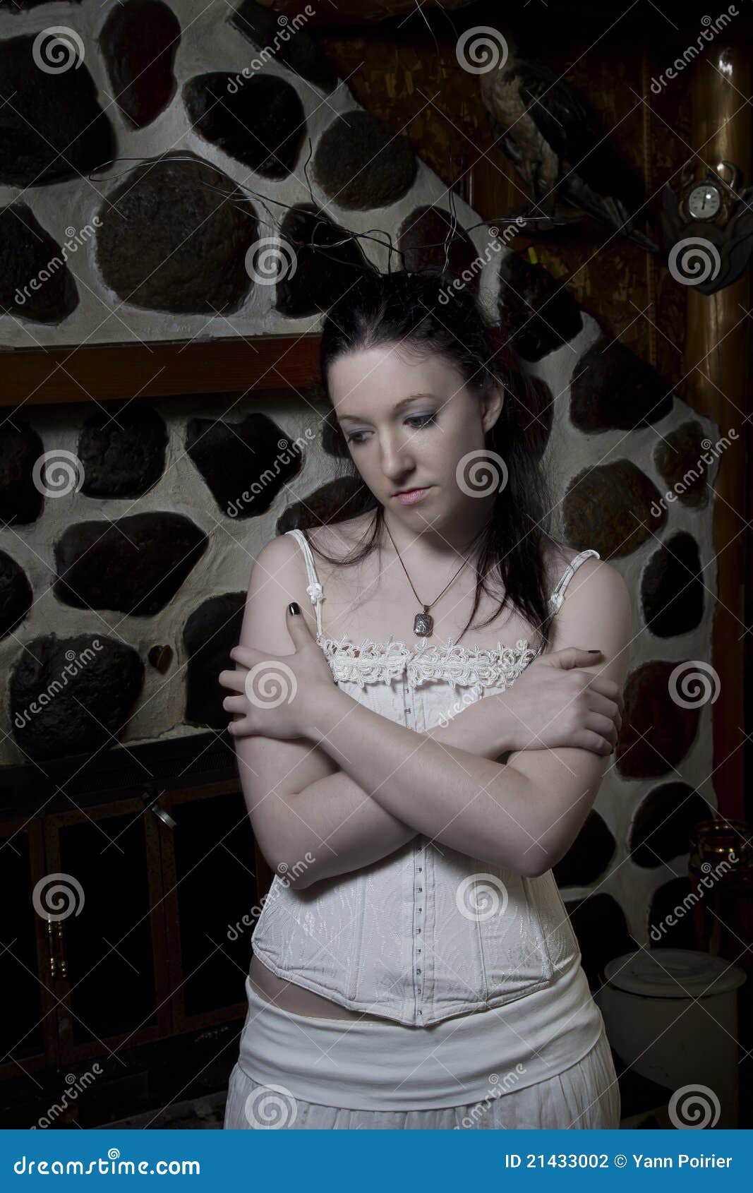 Sad gothic girl stock photo. Image of death, mysterious - 21433002