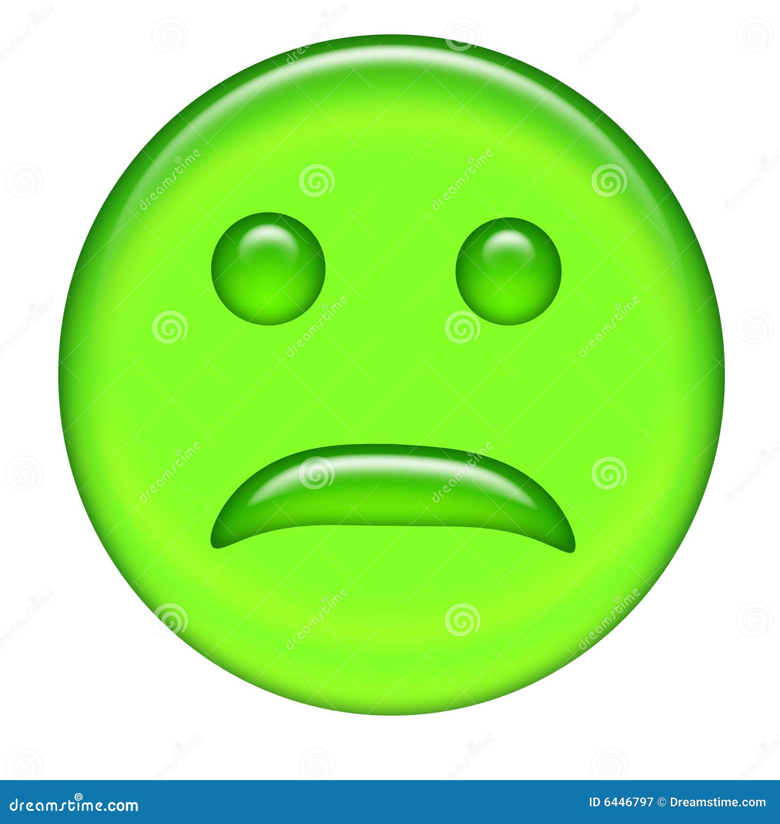 Sad green smiley stock image. Image of expression, emoticon - 6446797