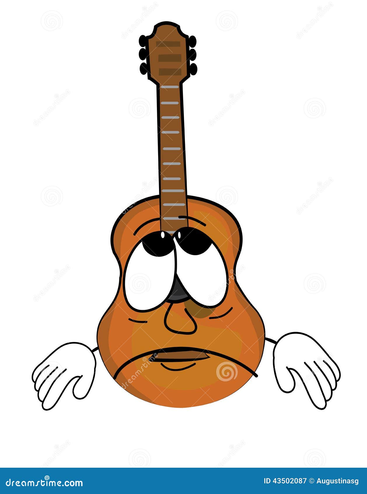 Sad Guitar Cartoon | CartoonDealer.com #43502087