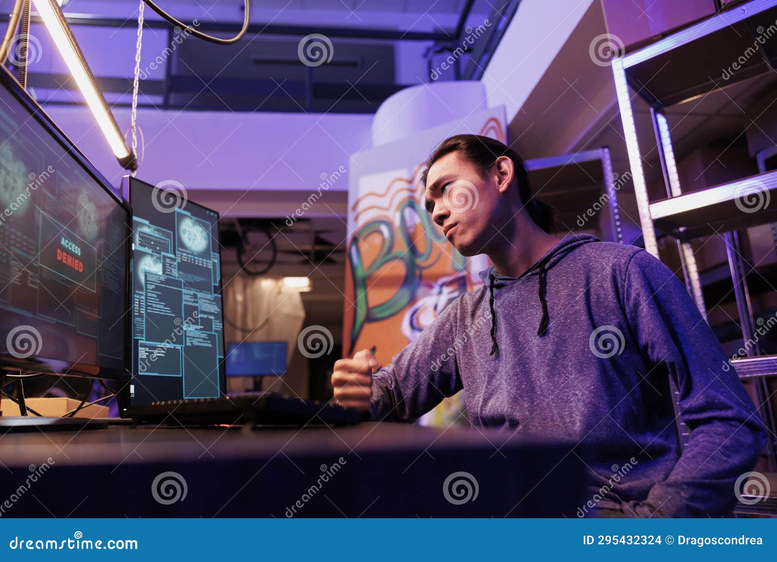 Sad Hacker Failing To Pass System Stock Photo - Image of security ...