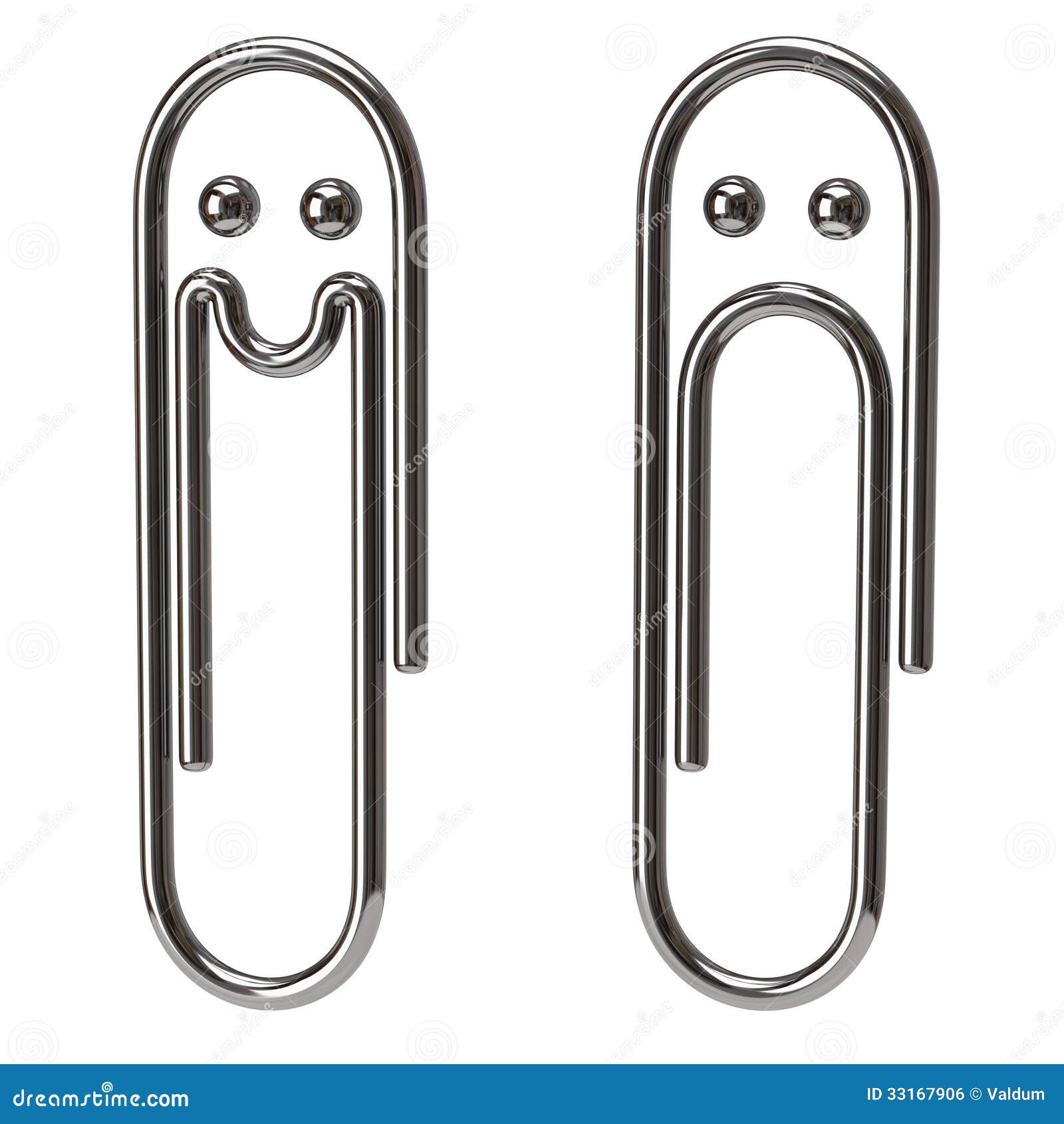 Two Happy Paper Clip Character Friends Cartoon Vector | CartoonDealer ...