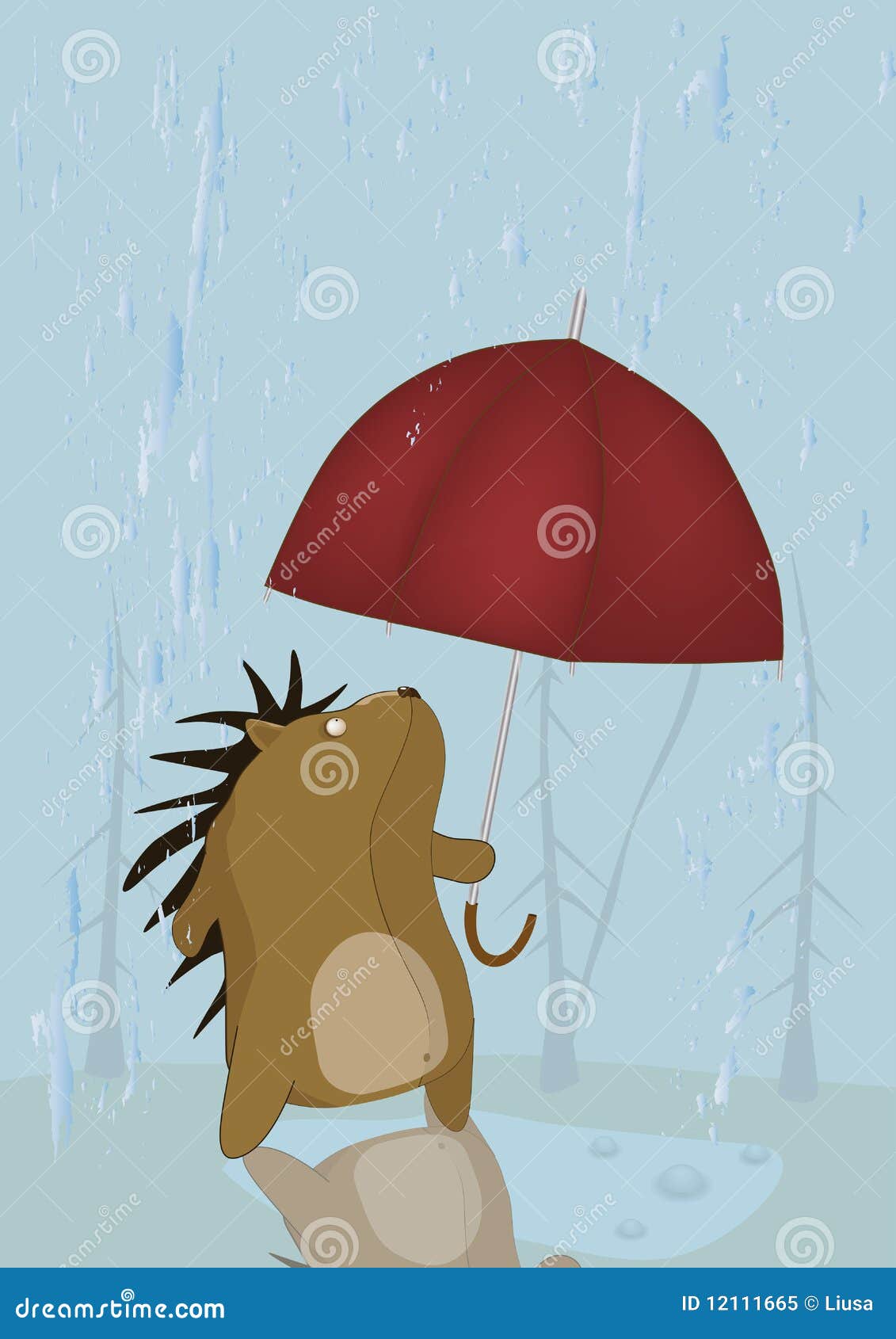 Sad Hedgehog Cartoon Vector | CartoonDealer.com #12111665