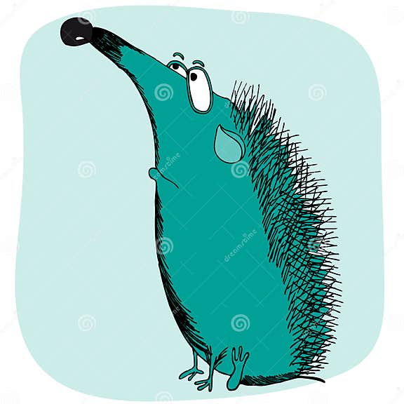 Sad hedgehog stock vector. Illustration of hairy, funny - 41154940