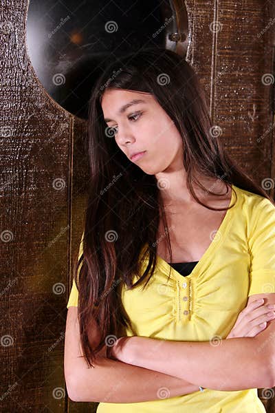 Sad hispanic girl stock photo. Image of girl, beauty - 12014694