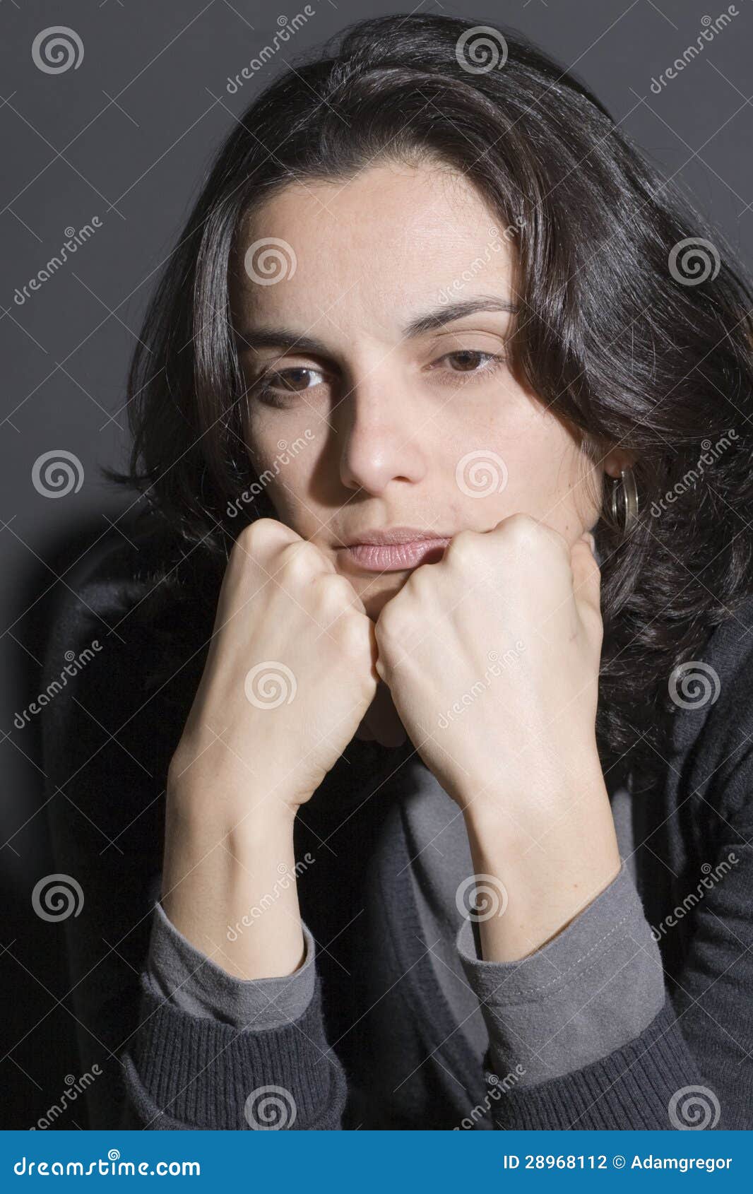 Sad hispanic woman stock photo. Image of crisis, hispanic - 28968112