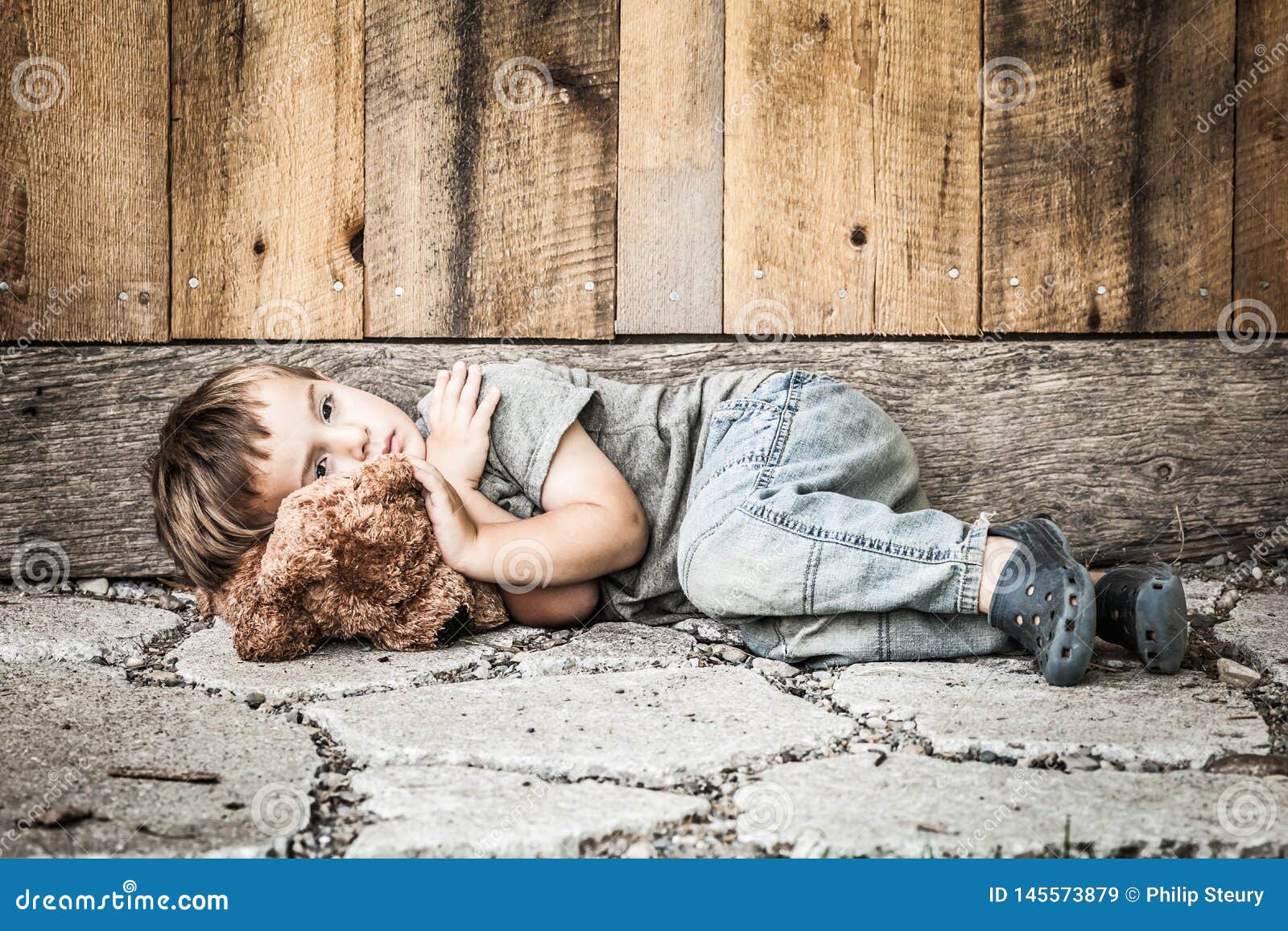 Sad Homeless Boy stock image. Image of homeless, hurt - 145573879