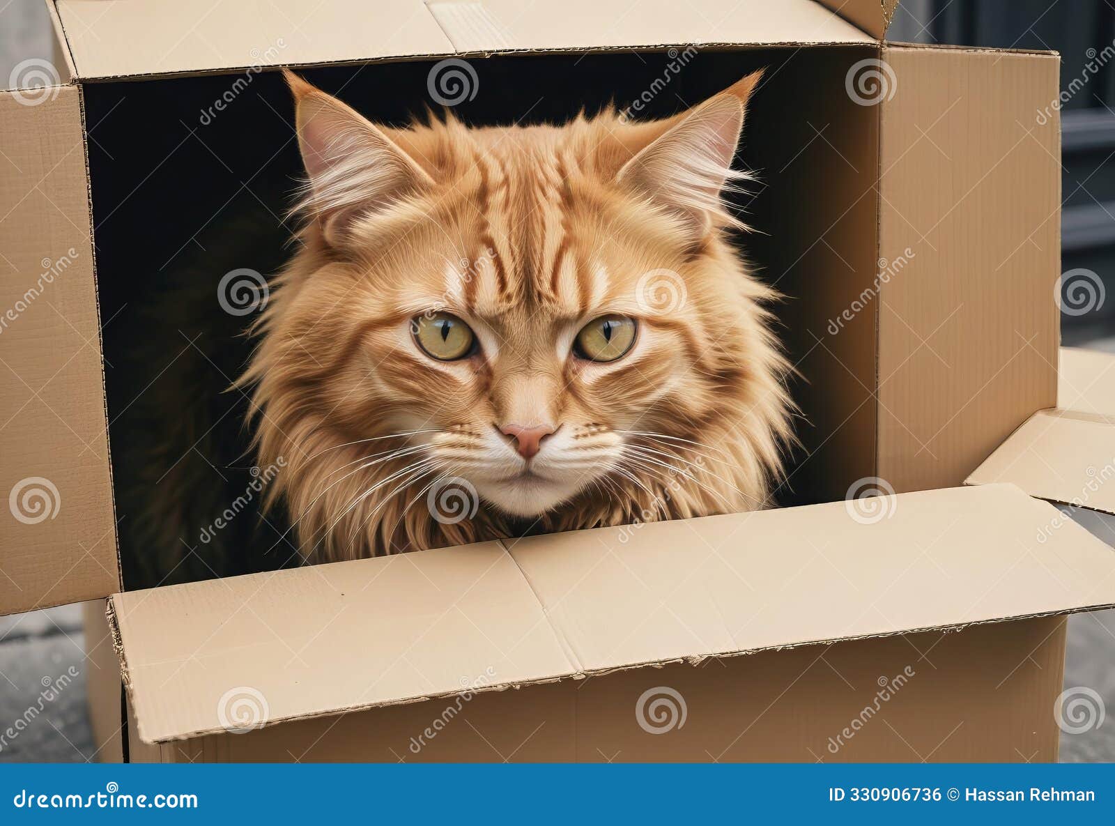 Sad Homeless Ginger Cat Sitting Outdoor Stock Illustration ...